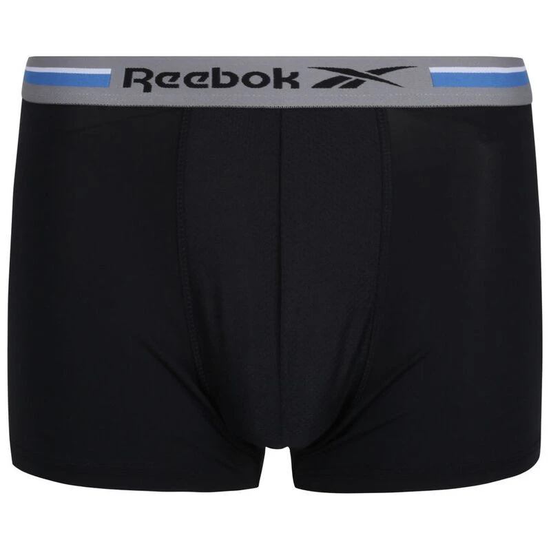 Reebok Mens Sport Boxers (3 Pack - Black/Tonal Blue/Grey) | Sportpursu