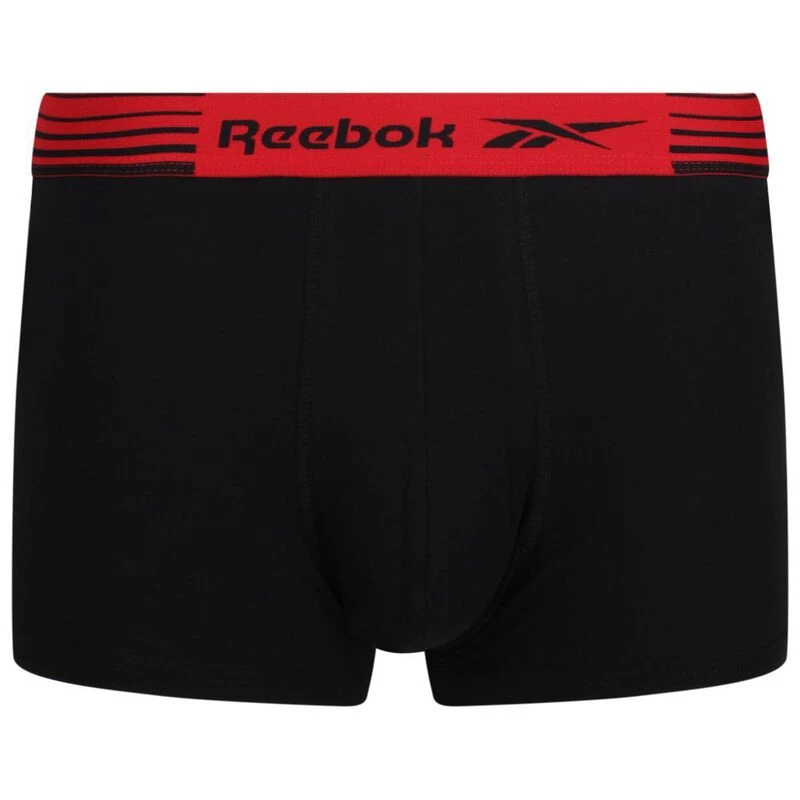 Reebok Mens Sport Boxers (3 Pack - Black/Court Blue/Vector Red/Grey)