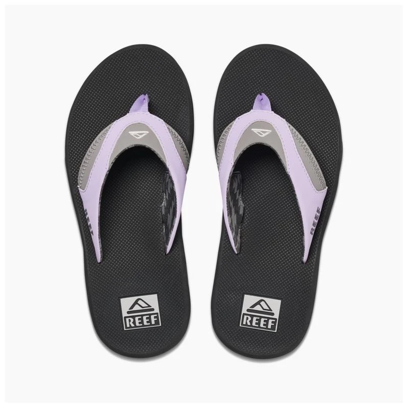 Reef Womens Fanning Flip Flops (Grey/Purple) | Sportpursuit.com