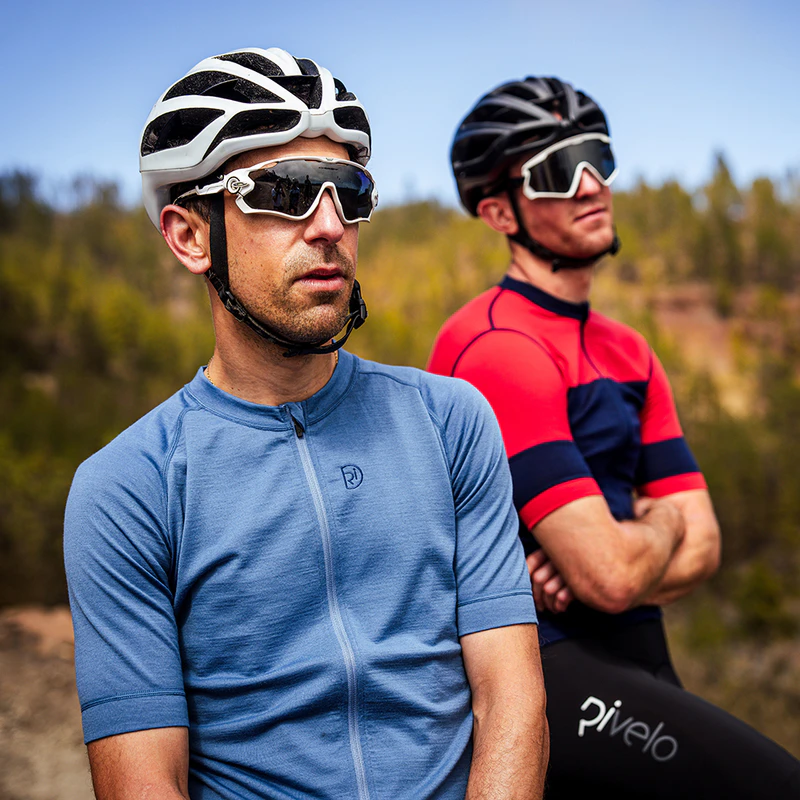 Rivelo Mens Cranbrook SS Merino Blend Jersey (Airforce) | Sportpursuit