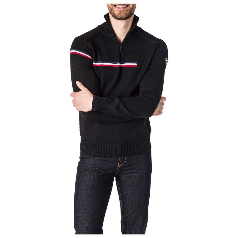 Rossignol Mens Merino Major 1/2 Zip Pullover (Black) | Sportpursuit.co