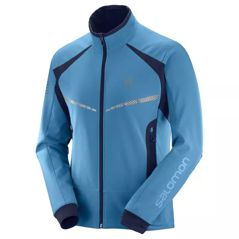 Salomon Mens RS Warm Softshell Jacket (Fjord Blue/Night Sky) | Sportpu