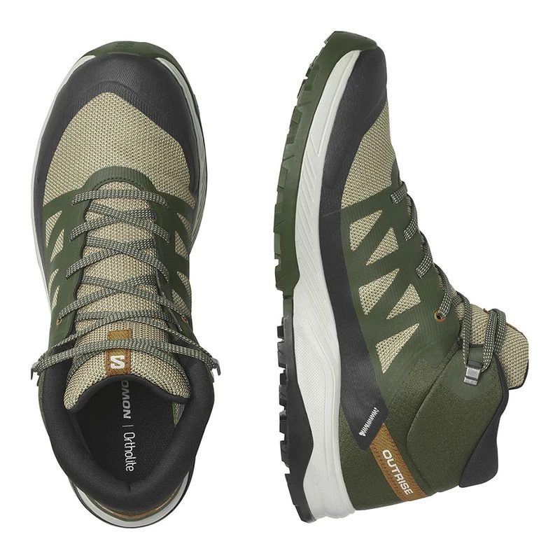 Salomon Chaussures de Randonnée Outrise Mid Gore-Tex Homme (Olive Nigh