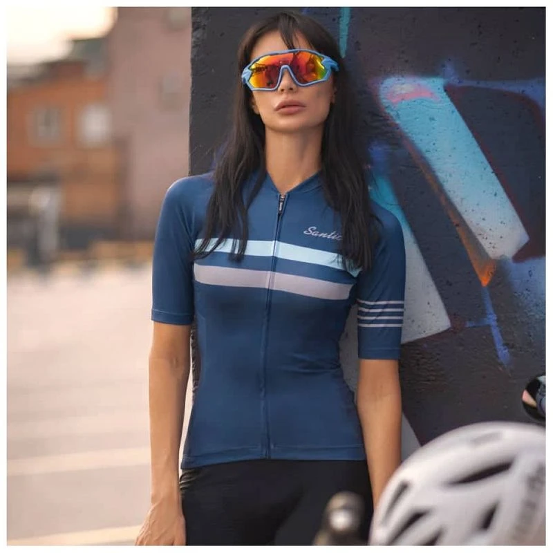 Santic Womens Pali SS Jersey (Navy) | Sportpursuit.com