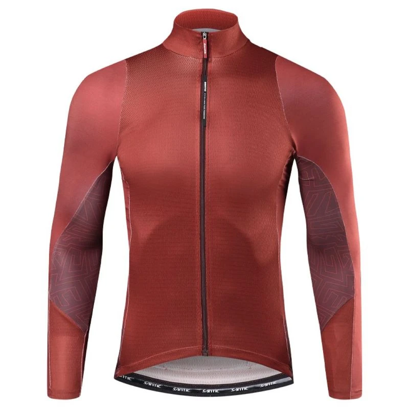 Santic Mens Universal LS Jersey (Red) | Sportpursuit.com