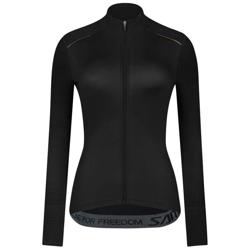 Santic Womens Zanya Thermal L/S Jersey (Black) | Sportpursuit.com