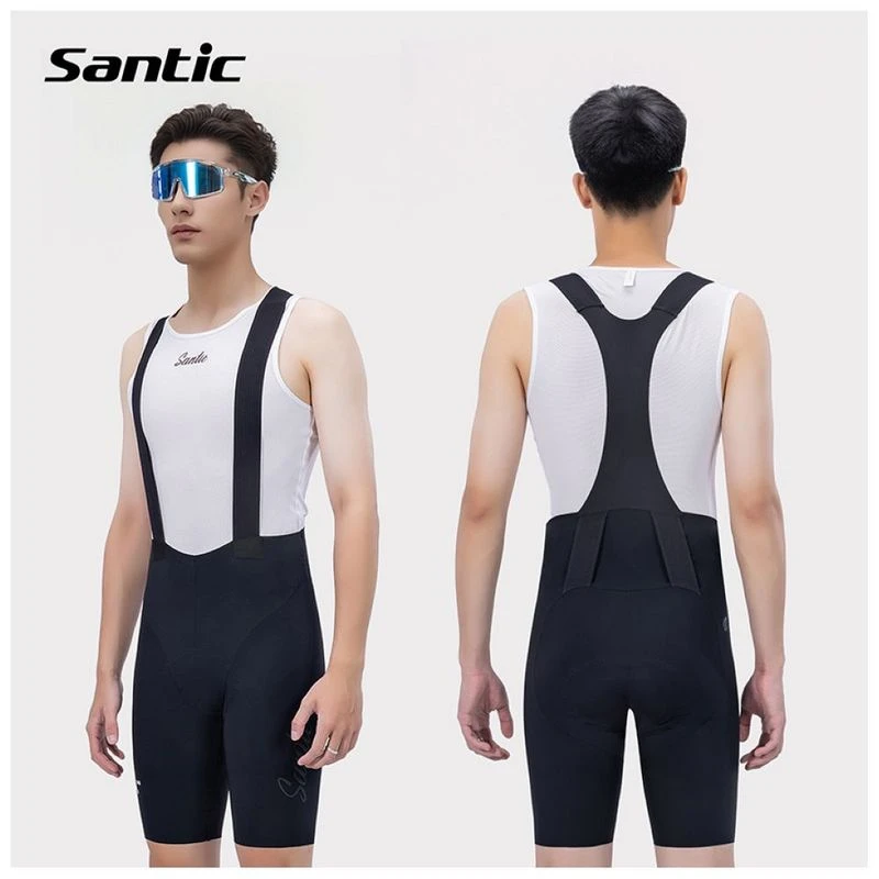 Santic Mens Strategy Bib Shorts (Black) | Sportpursuit.com