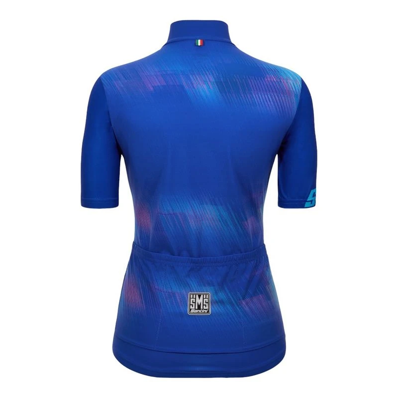 Santini Womens Graffio Jersey (Blue) | Sportpursuit.com