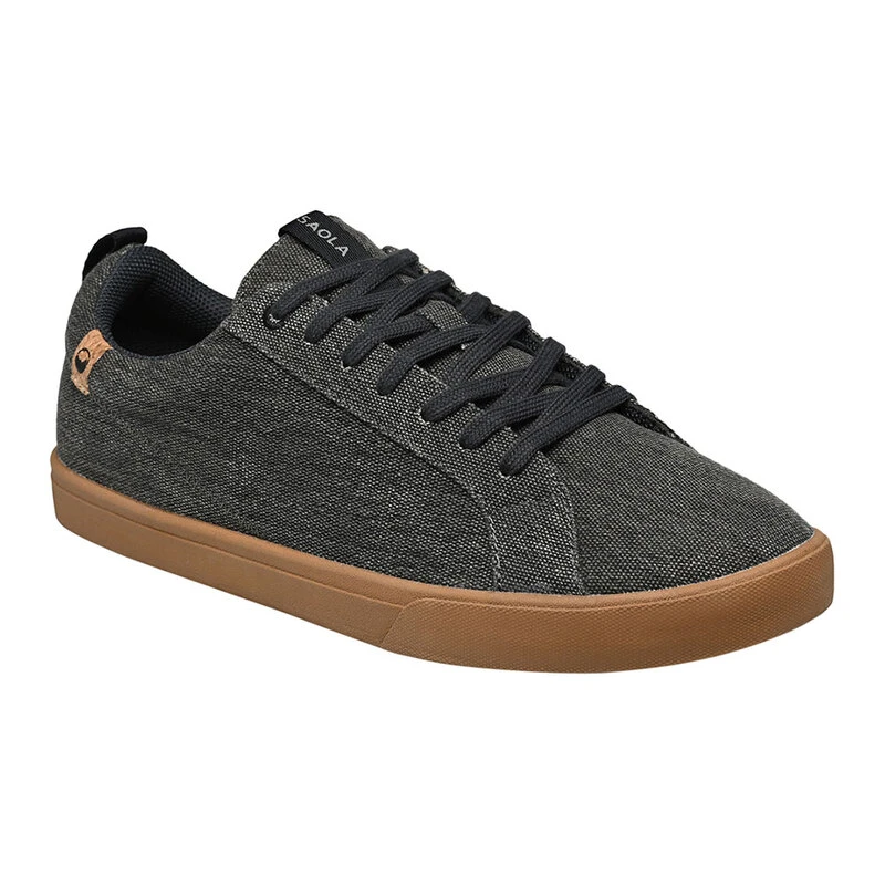 Saola Mens Cannon Canvas Casual Shoes (Dark Grey) | Sportpursuit.com