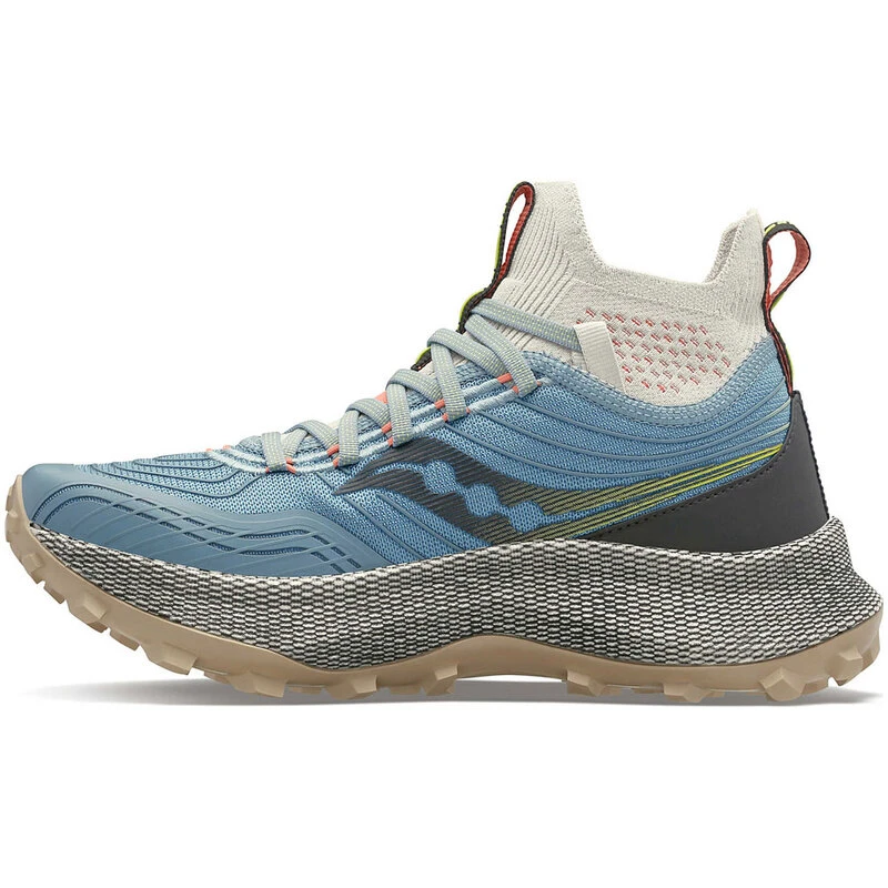 Saucony Womens Endorphin Mid Trail Running Shoes (Slate/Coral) | Sport