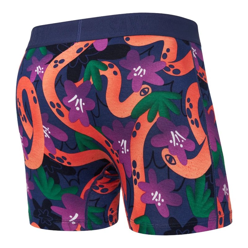 Saxx Mens Vibe Super Soft Underwear (Navy Blue/Purple/Orange) | Sportp
