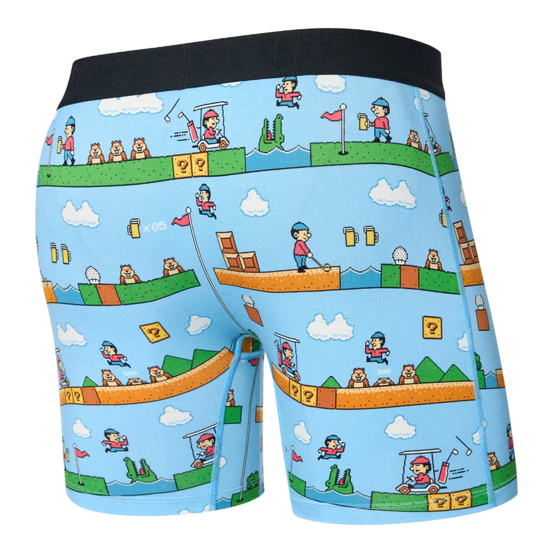 Saxx Mens Vibe Xtra Underwear (Sky Blue/Green/Orange) | Sportpursuit.c