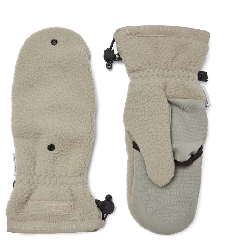 Sealskinz Sturston Windproof Sherpa Fleece Convertible Mittens (Green)