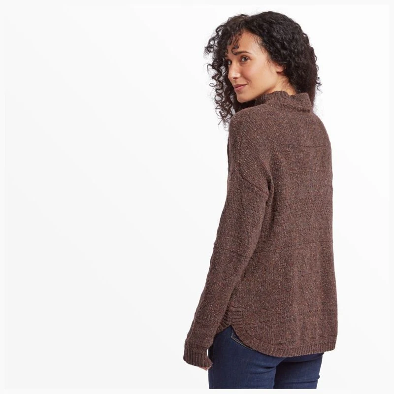 Sherpa Womens Yuden Merino Blend Pullover (Beet Red) | Sportpursuit.co