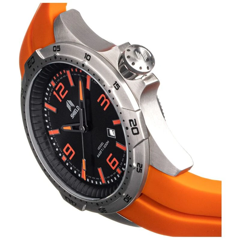 Shield Mens Vessel Strap Watch (Orange) | Sportpursuit.com