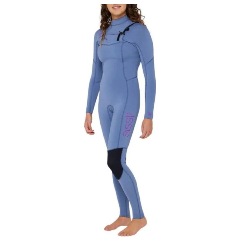 Sisstrevolution Womens 7 Seas 5/4 Chest Zip Full Wetsuit (Solid Blue M