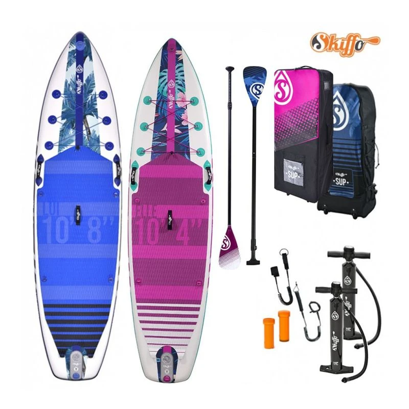 Skiffo Paddleboard Lui 10'8 & Elle 10'4 (Blanc/Bleu/Rose) | privatespo
