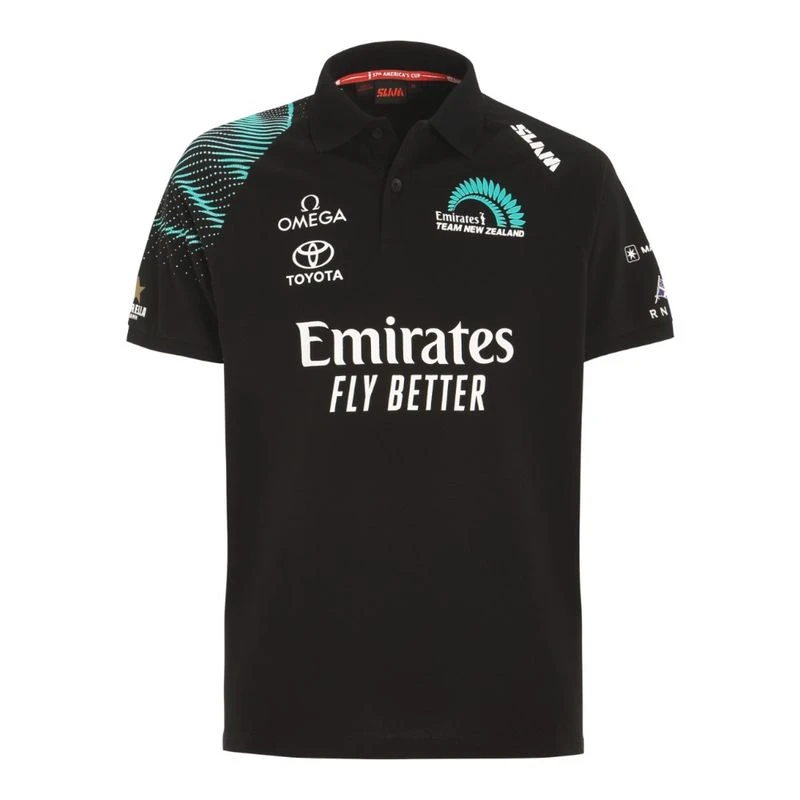 Slam Mens ETNZ Deck Polo Shirt (Black) | Sportpursuit.com