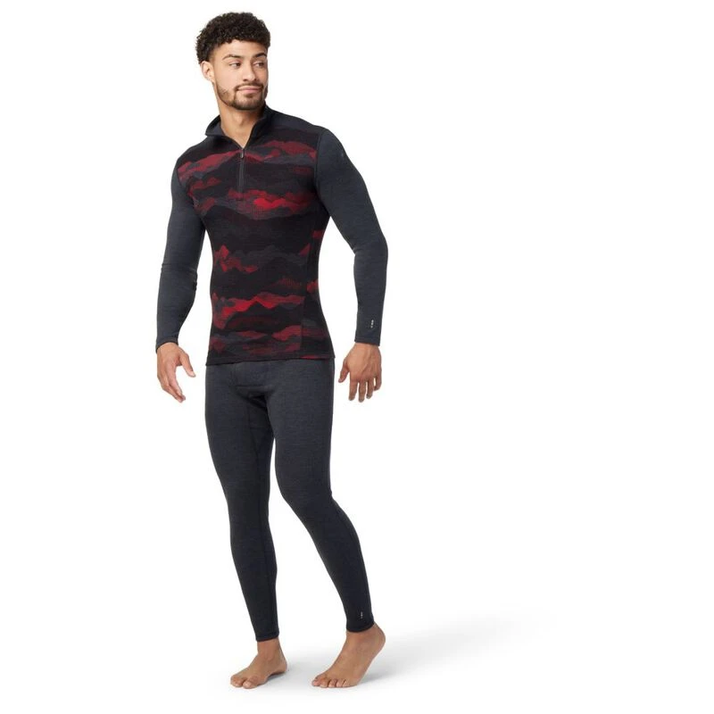 Smartwool Mens Classic Thermal Pullover (Rhythmic Red Mountain Scape)