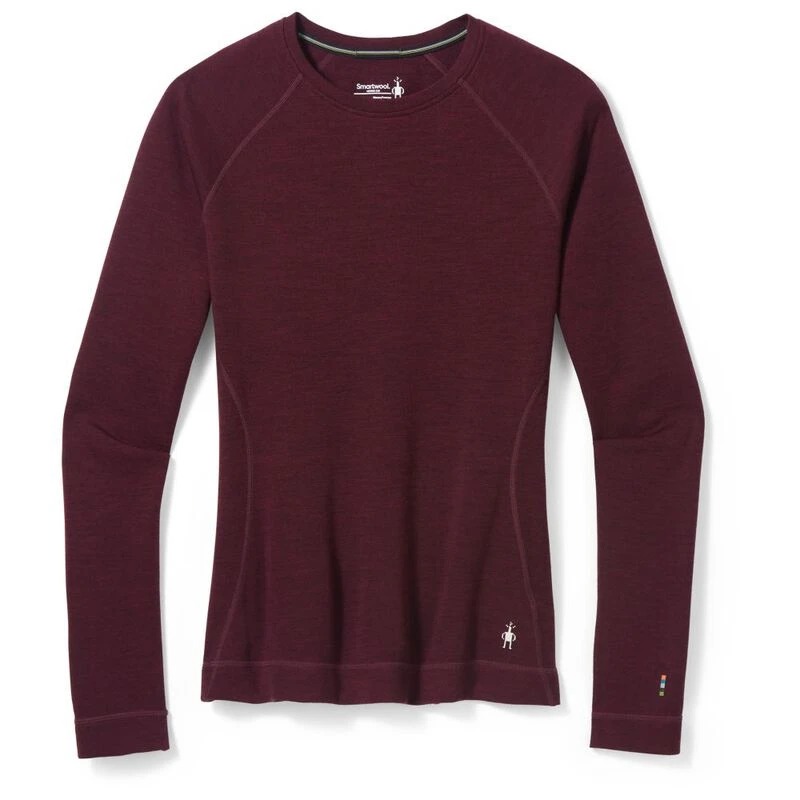 Smartwool Womens Classic Thermal Pullover (Black Cherry Heather) | Spo