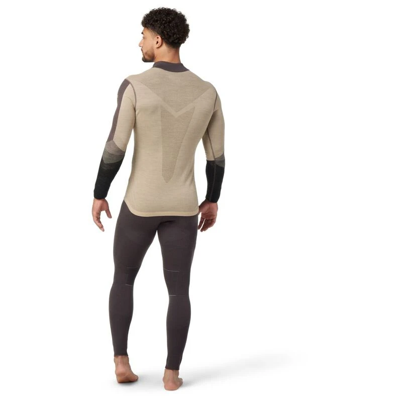 Smartwool Mens Colourblock 1/4 Zip Pullover (Shale-Dune) | Sportpursui