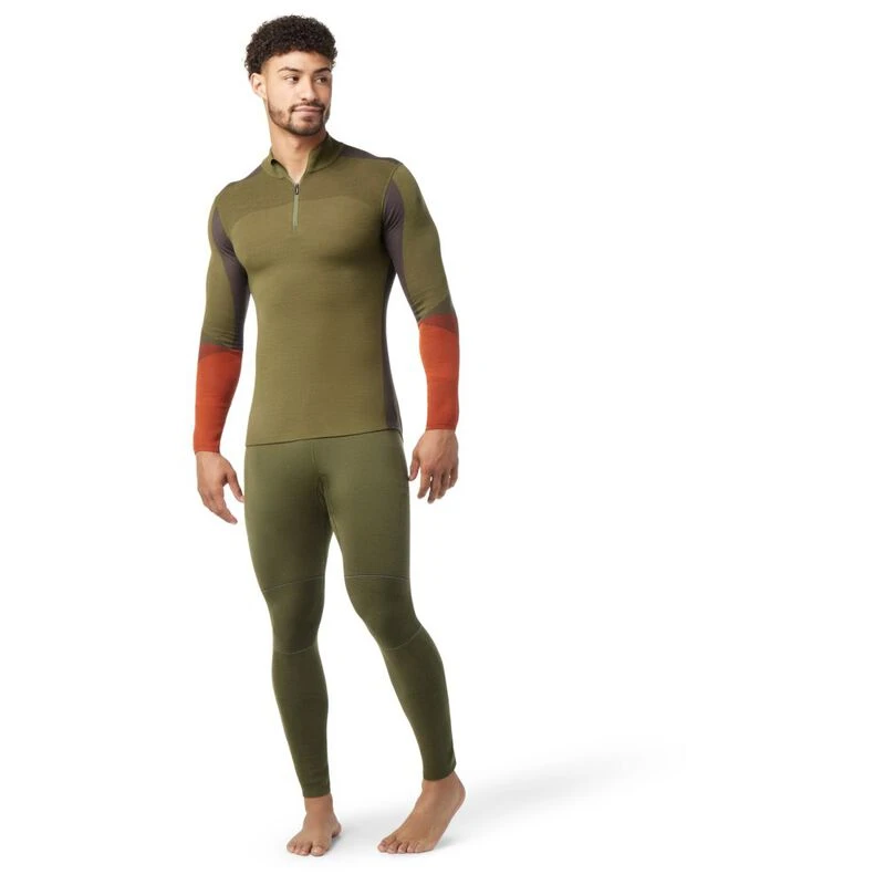 Smartwool Mens Colourblock Pullover (Winter Moss/Shale) | Sportpursuit