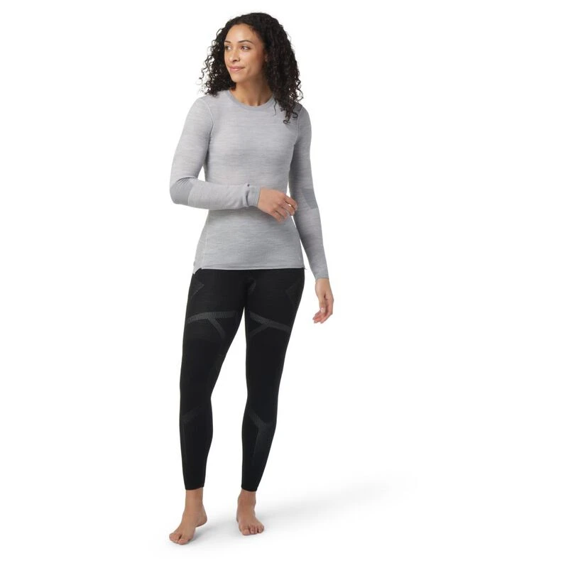 Smartwool Womens Thermal Merino Pullover (Light Grey Heather/White)