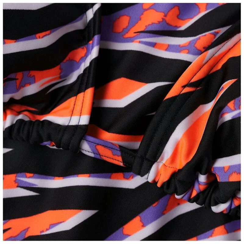 Speedo Womens Allover Triangle Swimwear (Black/Red) | Sportpursuit.com