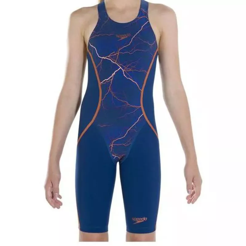 Speedo Kids Fastskin LZR X Kneeskin (Blue/Orange) | Sportpursuit.com