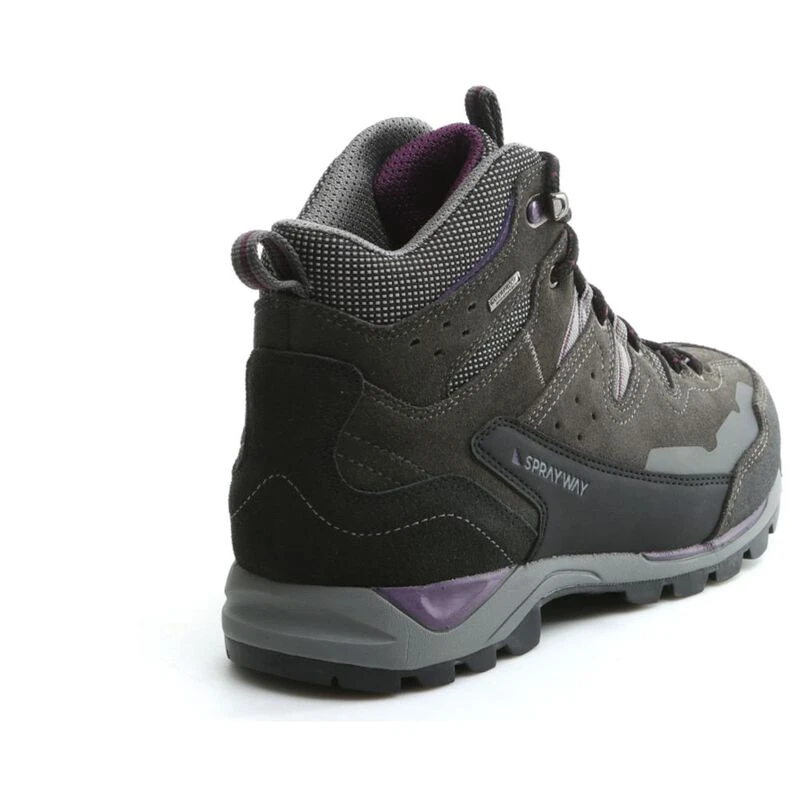 Sprayway Womens Oxna Mid HydroDRY Hiking Boots (Charcoal/Purple) | Spo