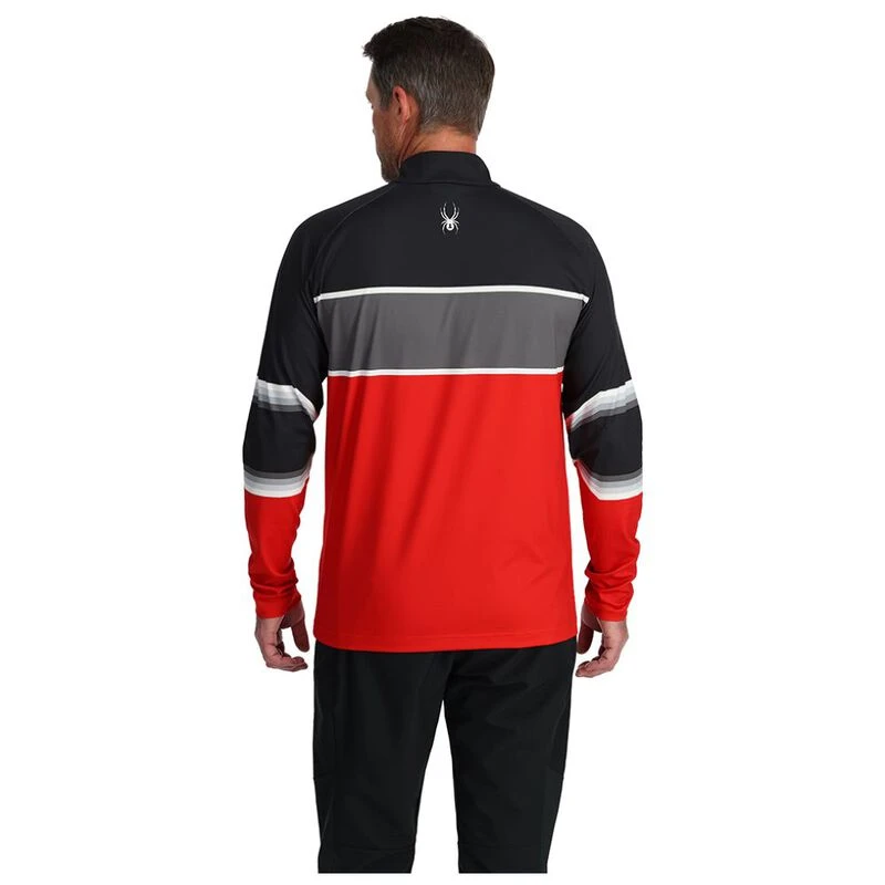 Spyder Mens Premier Zip T-Neck Pullover (Red) | Sportpursuit.com