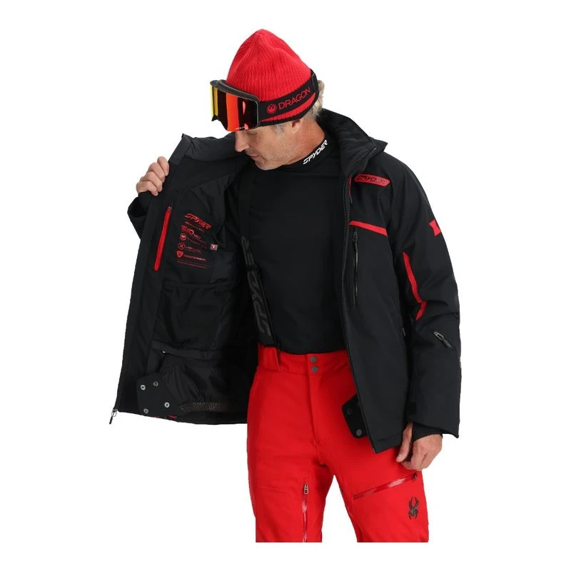 Spyder Mens Leader Jacket (Black) | Sportpursuit.com