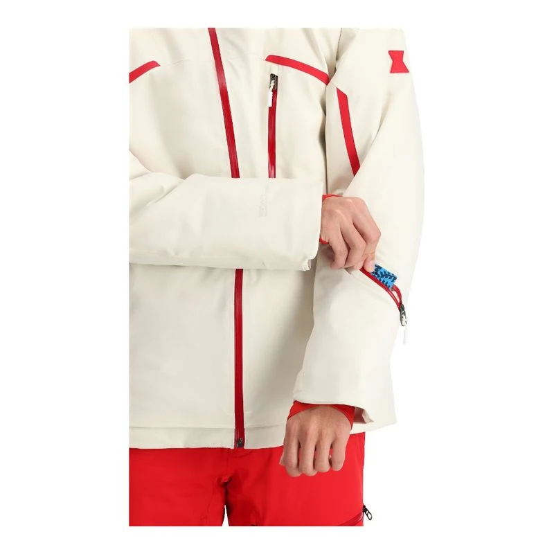 Spyder Mens Leader Jacket (White) | Sportpursuit.com