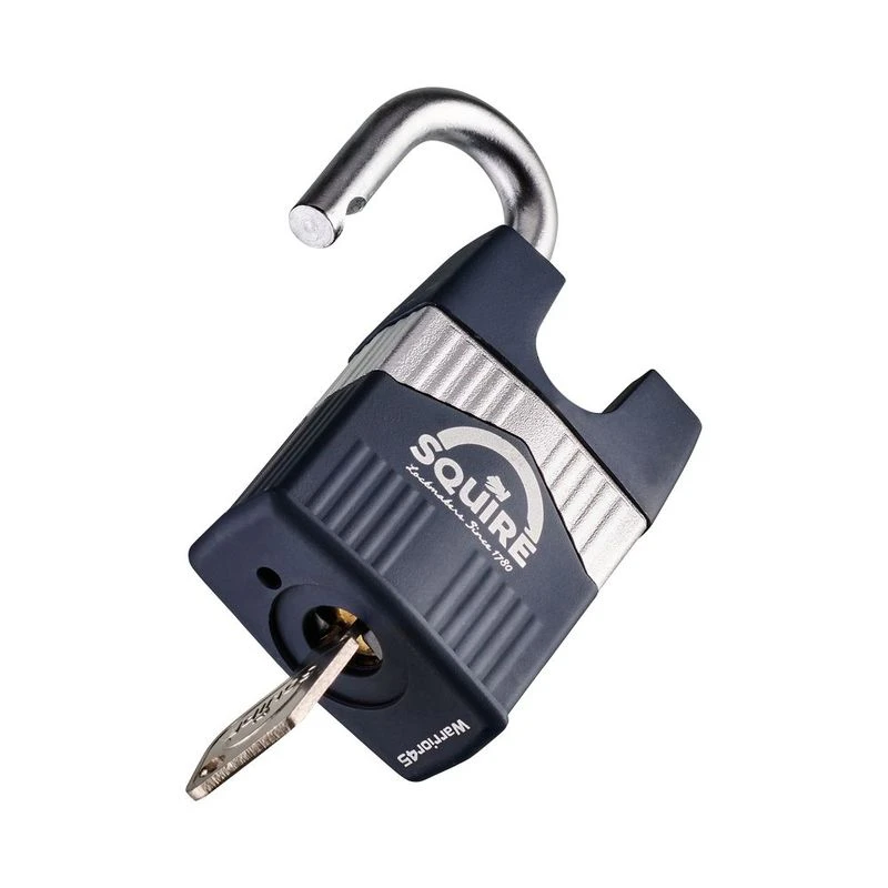 Squire Locks Warrior 45Cs Lock (Navy Blue/Silver) | Sportpursuit.com