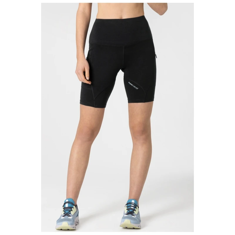 Super Natural Womens Alpine Active Shorts (Jet Black) | Sportpursuit.c