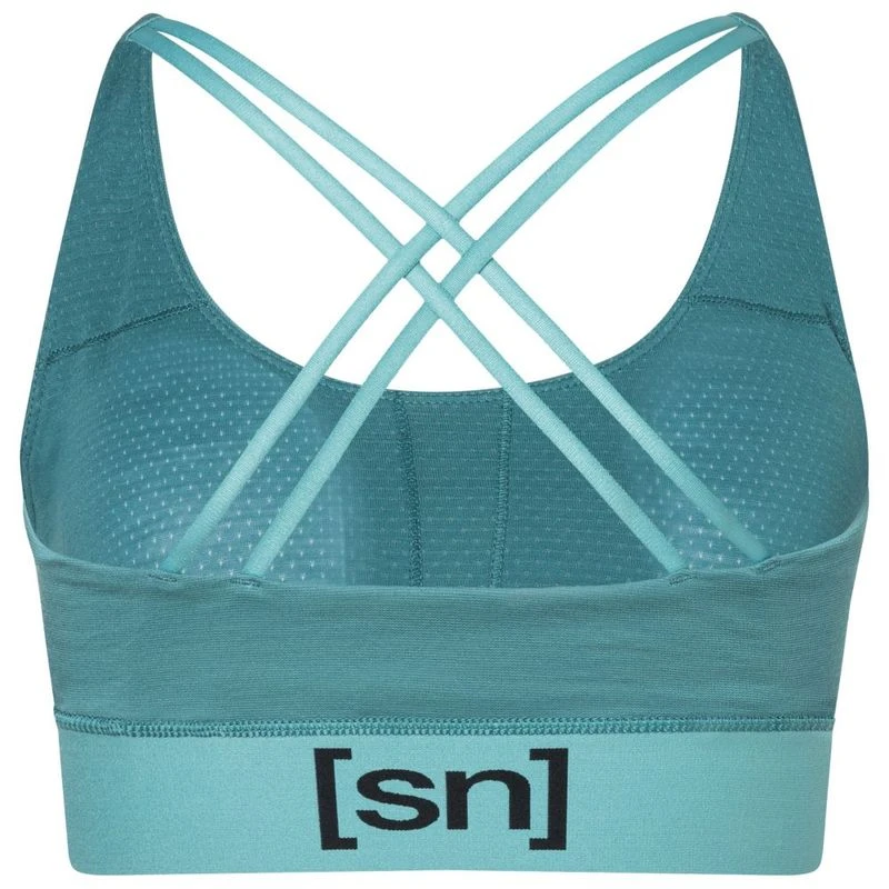 Super Natural Womens Super Sports Bra (Hydro) | Sportpursuit.com
