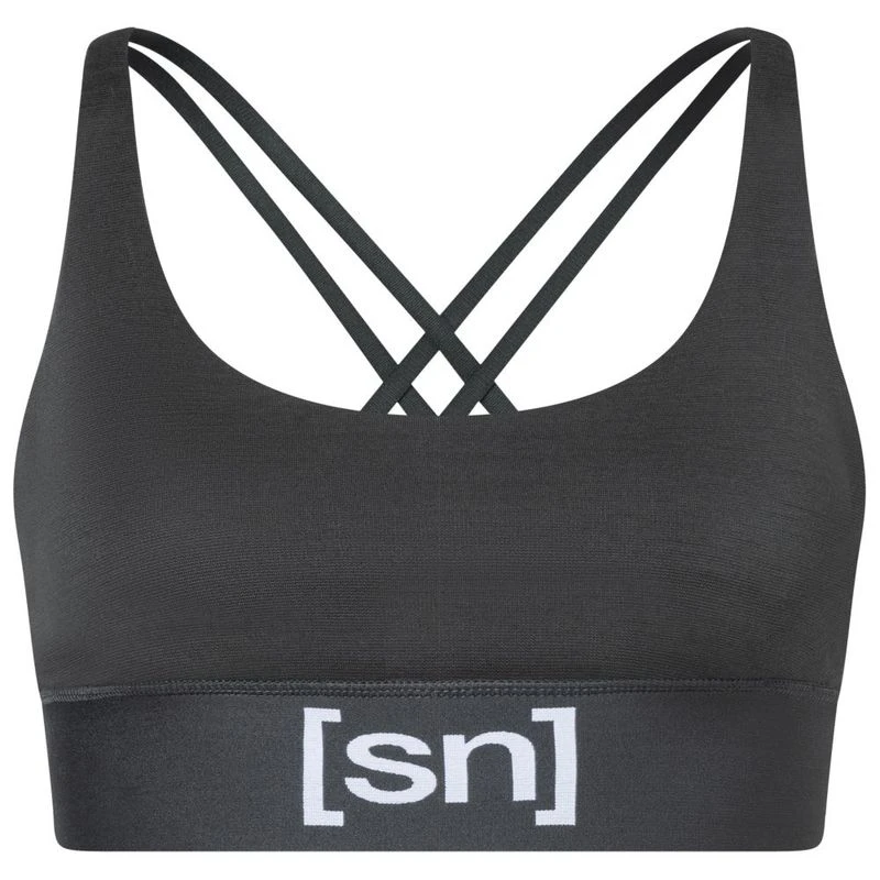 Super Natural Womens Super Sports Bra (Pirate Grey) | Sportpursuit.com