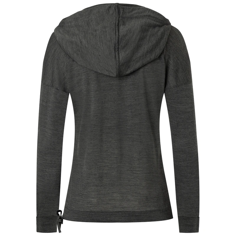 Super Natural Womens Funnel Hoodie (Pirate Grey) | Sportpursuit.com