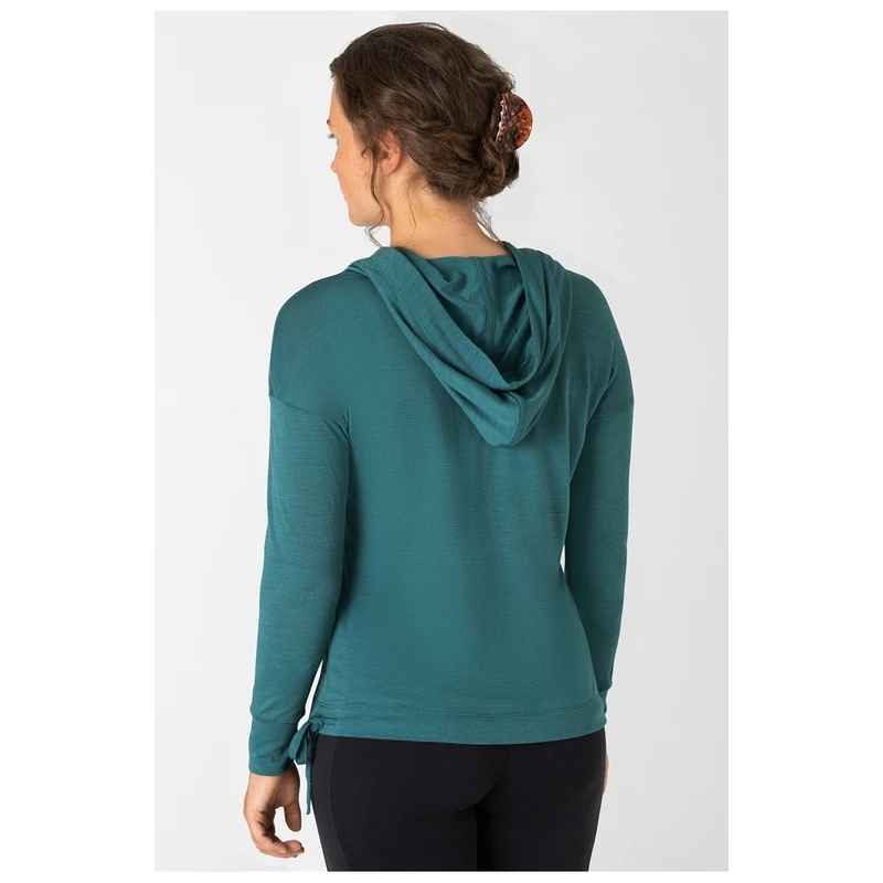 Super Natural Womens Funnel Hoodie (Hydro) | Sportpursuit.com