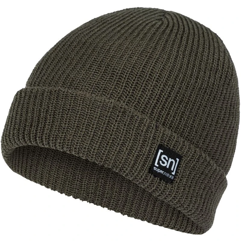 Super Natural Merino Basic Beanie (Black Ink) | Sportpursuit.com