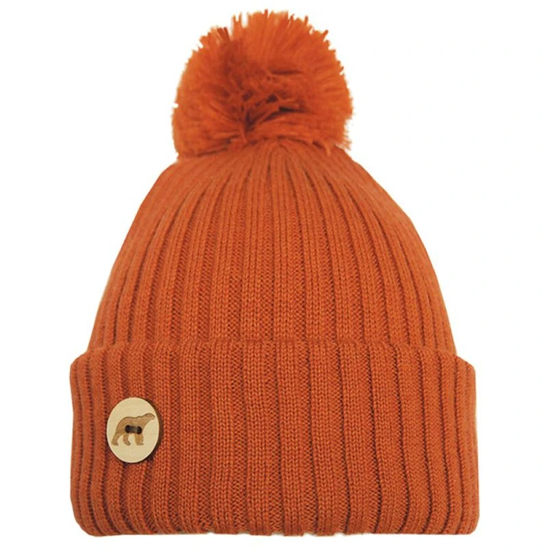 Superyellow Arctos Merino Bobble Hat (Terracotta) | Sportpursuit.com