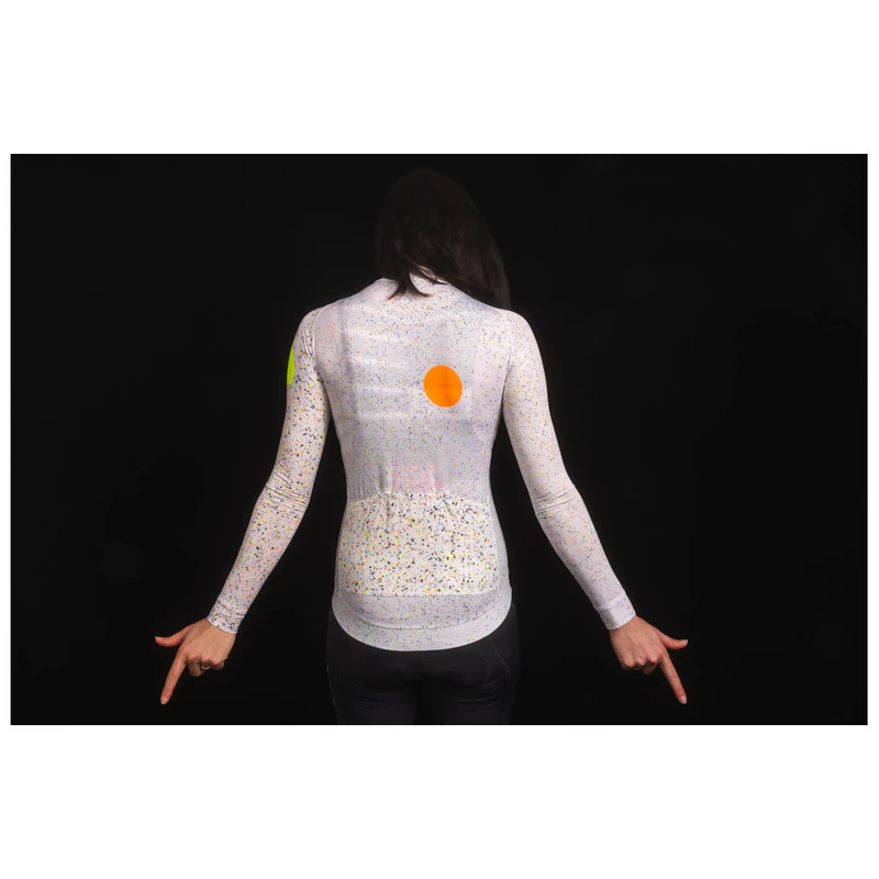 TIC CC Fluro Splash Cycling Jersey (White) | Sportpursuit.com
