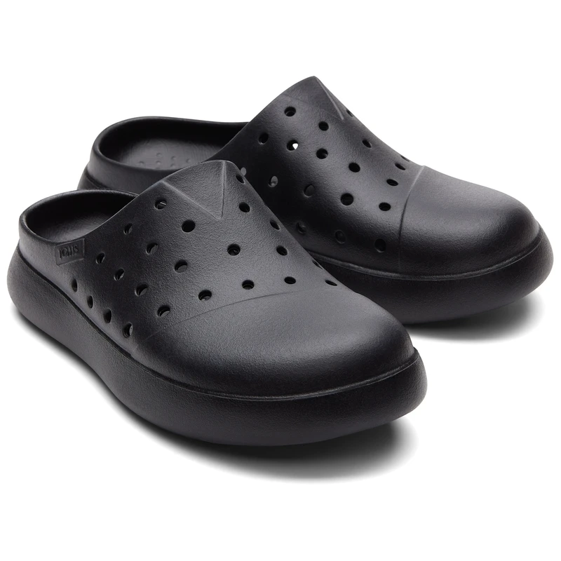 TOMS Mallow Mule Molded Shoes (Black) | Sportpursuit.com