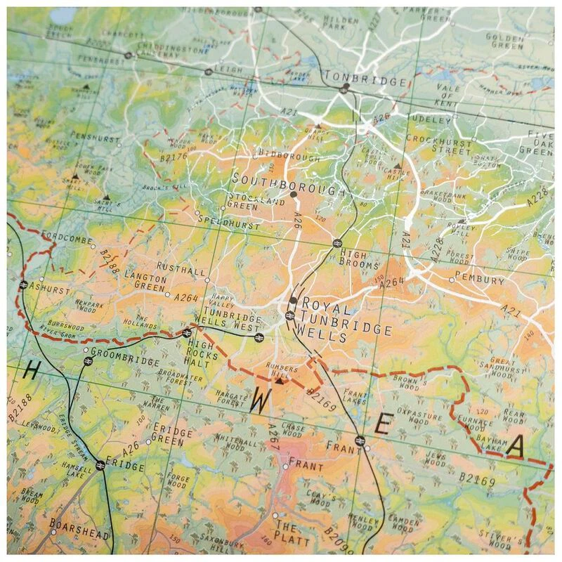 The Future Mapping Company Kent County Magnetic Wall Map (1000 x 685mm