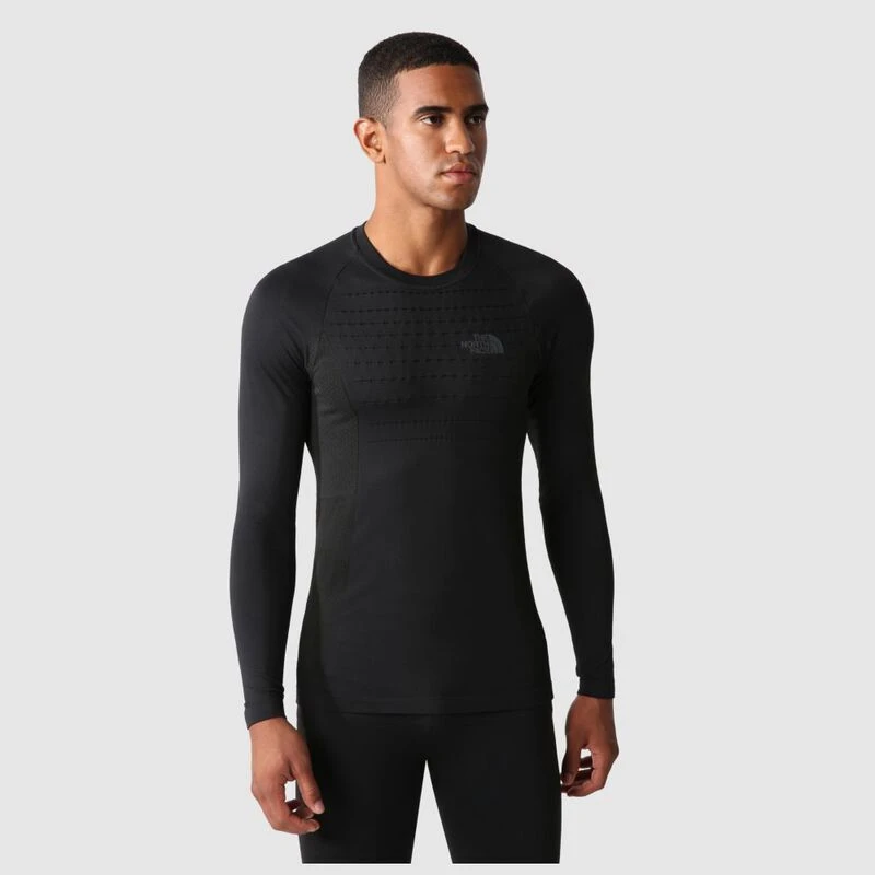 The North Face Mens Sport L/S Crew T-Shirt (TNF Black/Asphalt Grey)