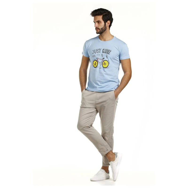 The Time of Bocha Mens Ride T-Shirt (Sky Blue) | Sportpursuit.com