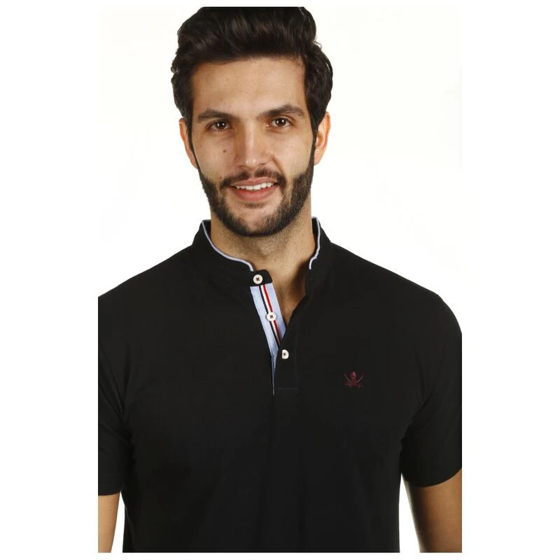 The Time of Bocha Mens Round Neck Polo Shirt 2-Pack (Black/Grey) | Spo