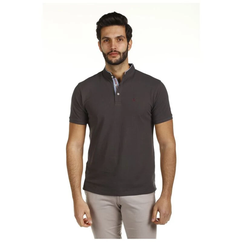 The Time of Bocha Mens Round Neck Polo Shirt 2-Pack (Black/Grey) | Spo