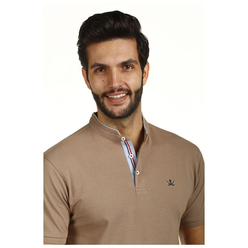 The Time of Bocha Mens Round Neck Polo Shirt 2-Pack (Pink/Sand) | Spor