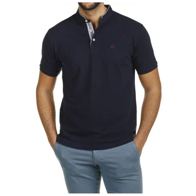 The Time of Bocha Mens NV1P Round Neck Polo Shirt (Navy) | Sportpursui